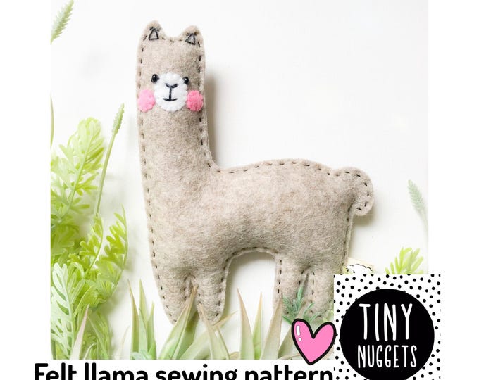 Llama Plush Sewing Pattern PDF | Stuffed Animal Toy Tutorial | DIY Soft ...