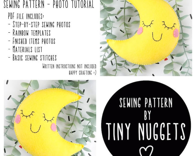 Hanging Moon Pocket PDF Sewing Pattern, Baby Accessories, Instant ...