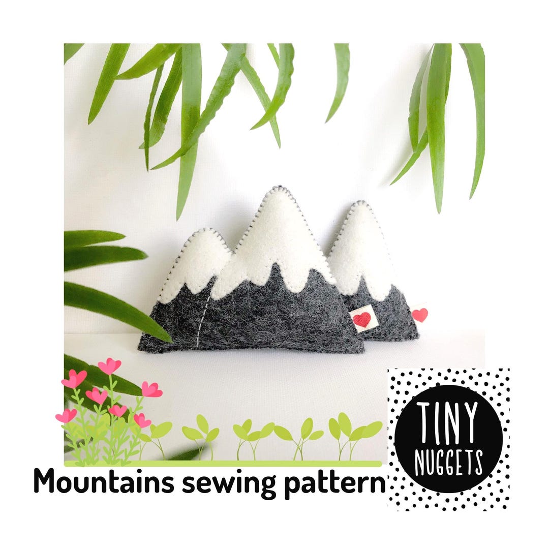 Felt Mountain Sewing Pattern: DIY Nursery Mobile (PDF Pattern) Photo ...