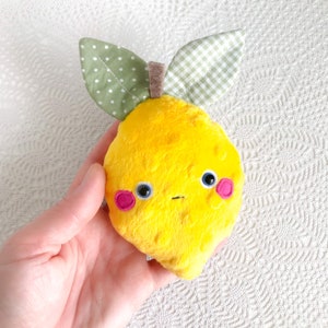 Lemon Plushie Soft Toy, Stuffed Food, Citrus Fruit, Kids Christmas Gift ...