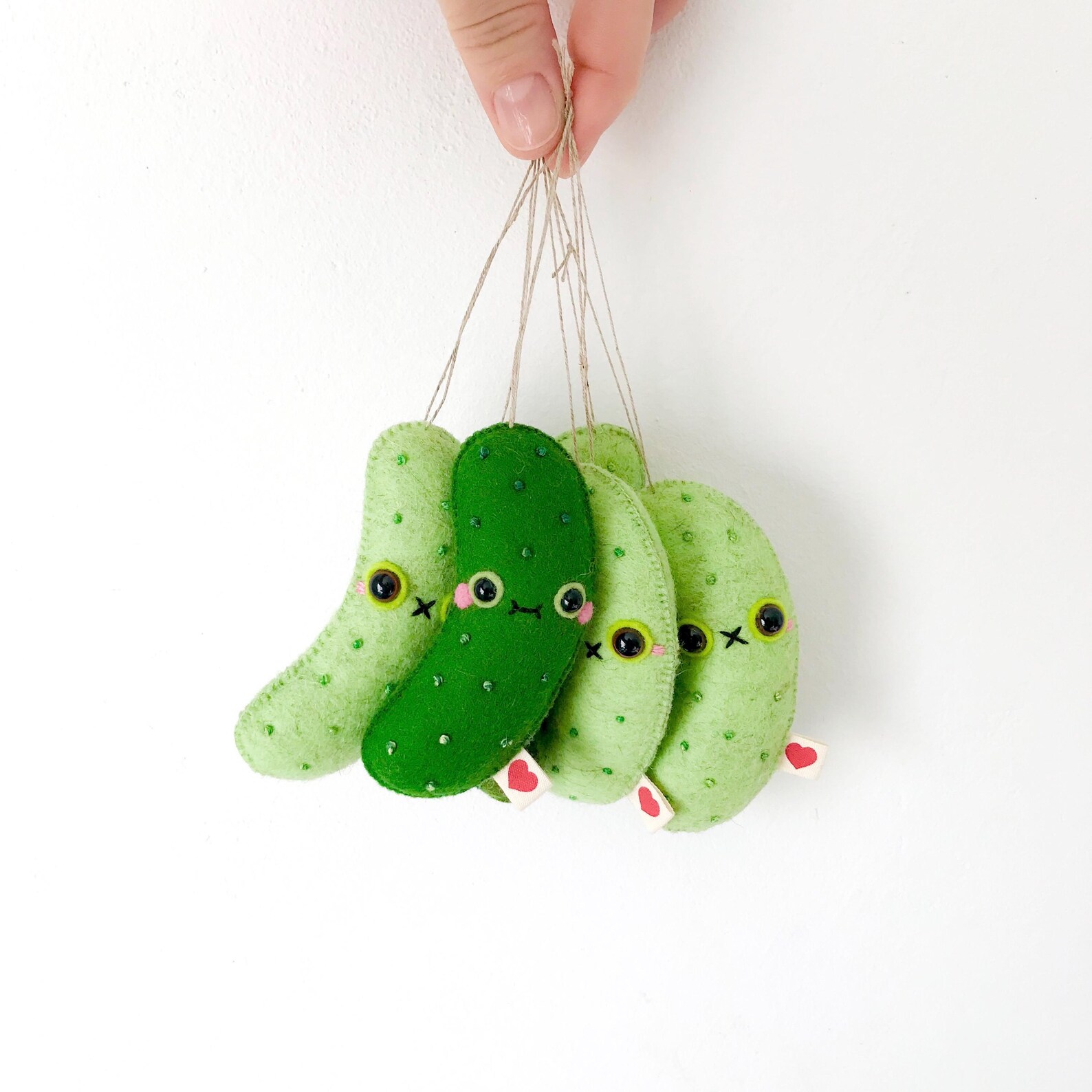 Felt Pickle Christmas Tree Decor Tree Charm, Holidays Ornament, Felt ...
