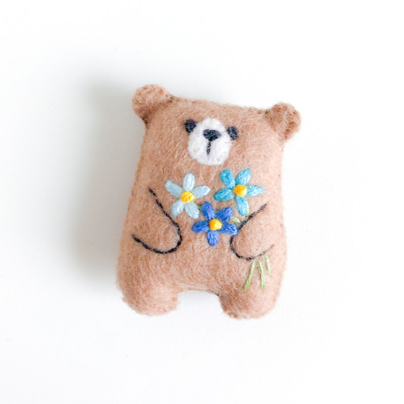 Mini Bear Miniature Teddy Bear Little Fuzzy Bear Dollhouse Teddy Tiny ...
