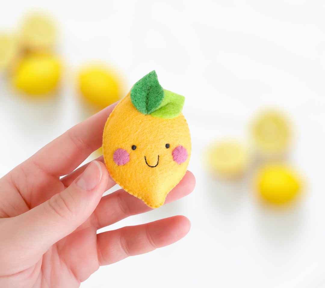 Felt Lemon Plushie Small Plush Toy Pocket Hug, Cute Kawaii Gifts Small ...