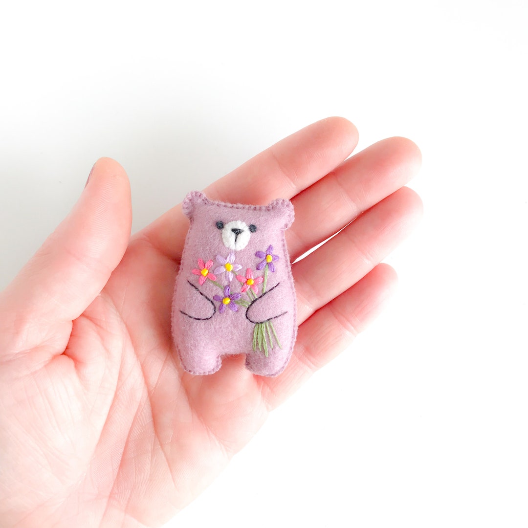Small Teddy Bear Plushie Worry Pet Pocket Hug Emotional - Etsy