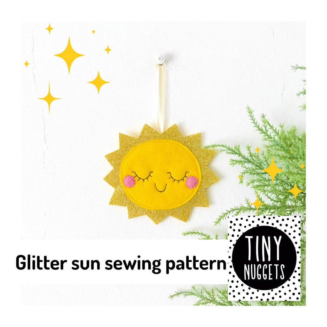 Felt Sun Ornament Sewing Pattern: DIY Nursery Decoration (PDF Digital ...