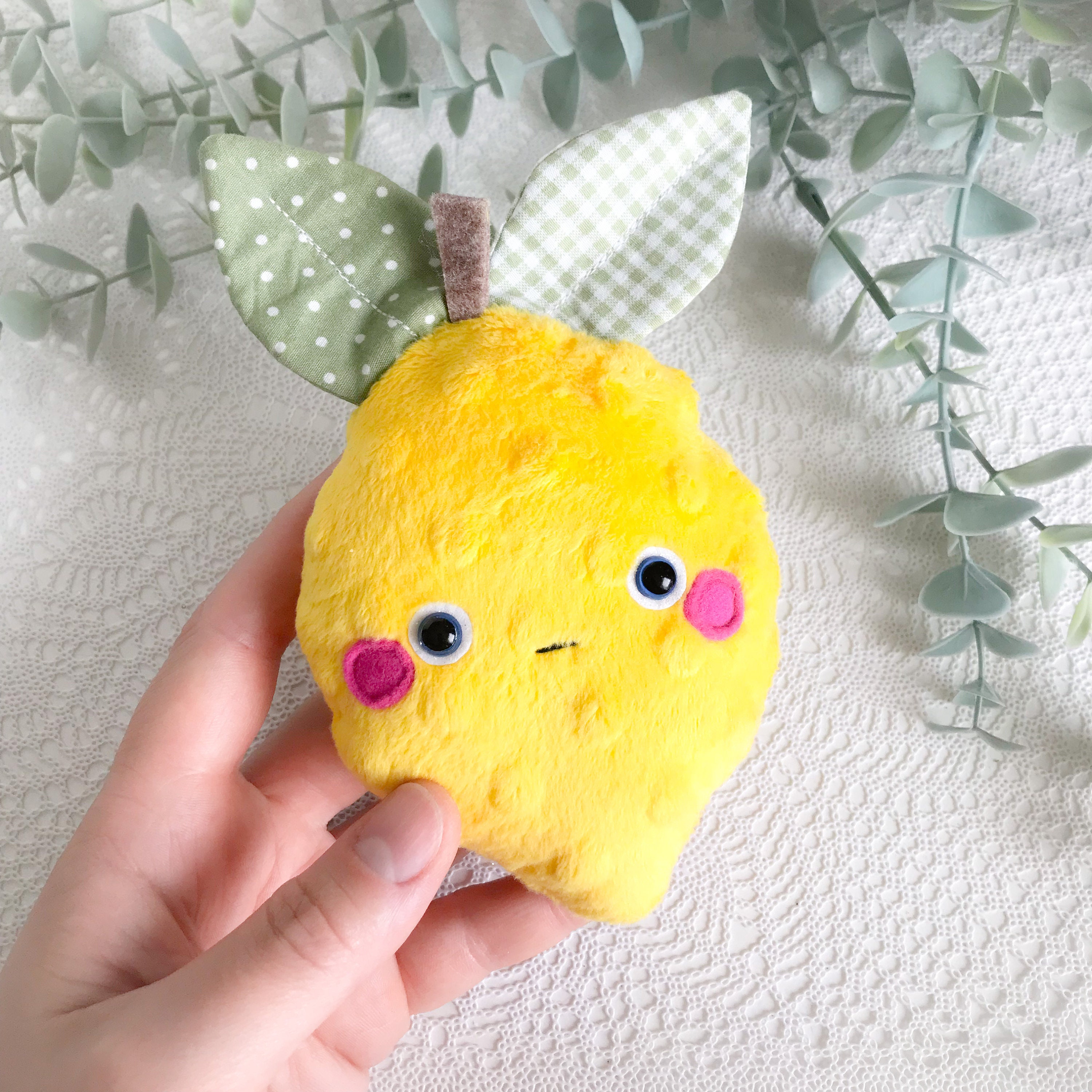 Lemon Plushie Soft Toy, Stuffed Food, Citrus Fruit, Kids Christmas Gift ...