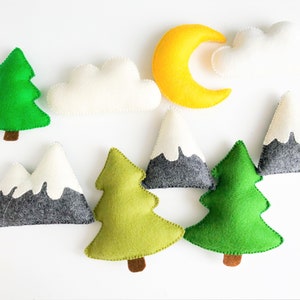 Felt Mountains and Forest PDF File Sewing Templates, Woodland Nursery ...