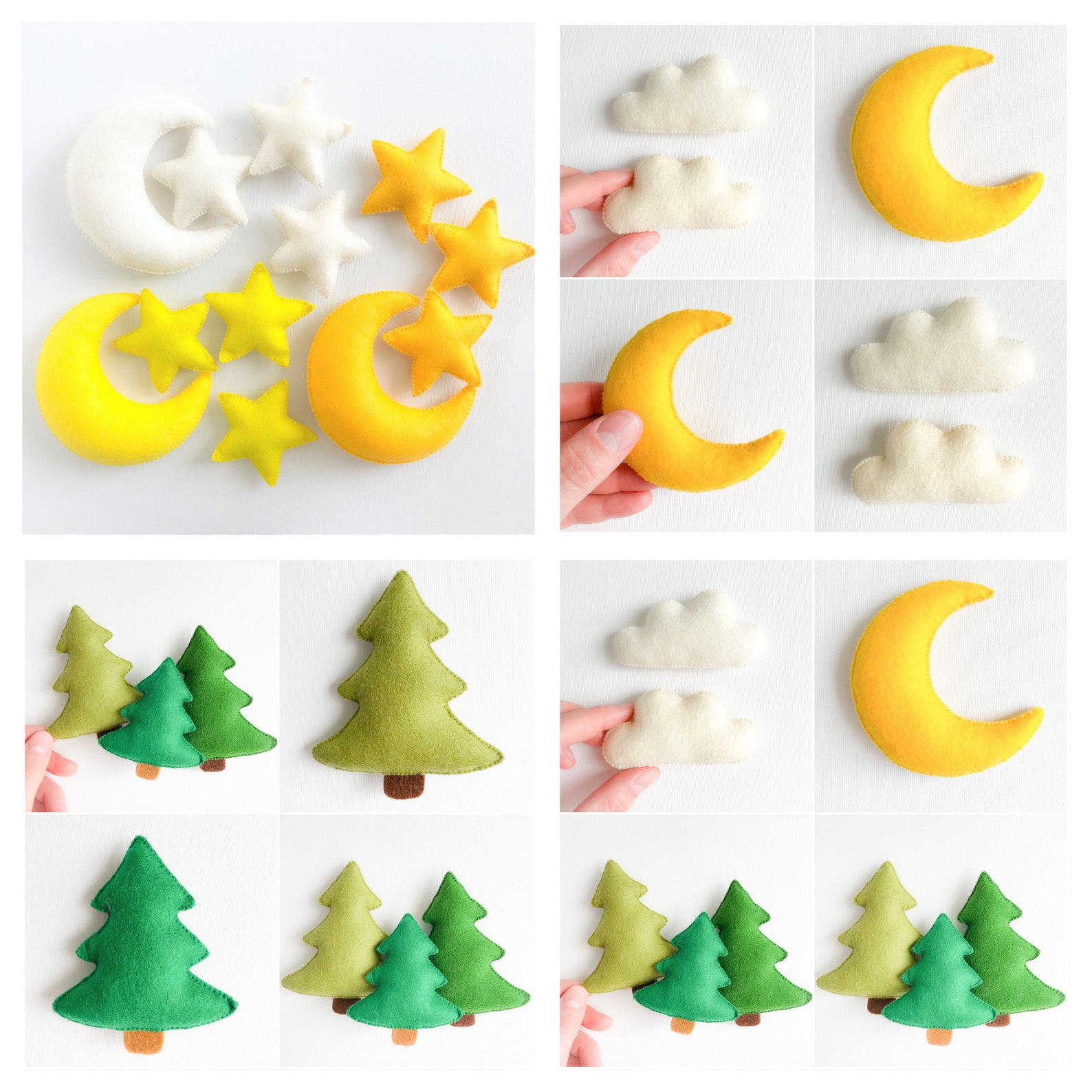 Felt Mountains and Forest PDF File Sewing Templates Woodland | Etsy