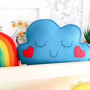 Felt Weather Garland, Rainbow Plushie, Earth Ornament Sun and Moon ...