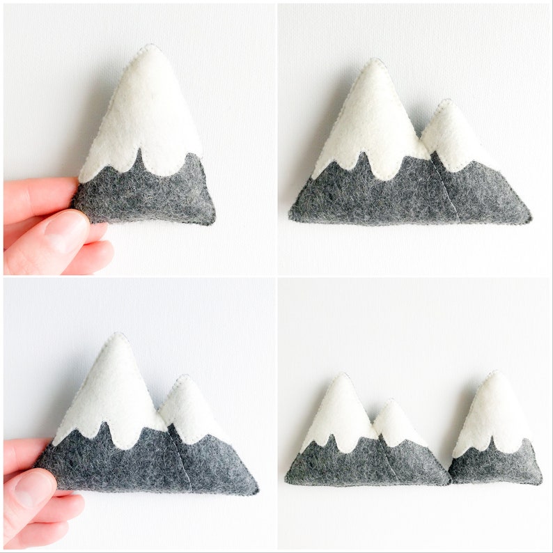 Felt Mountain & Forest Sewing Templates: DIY Nursery Garland (PDF ...