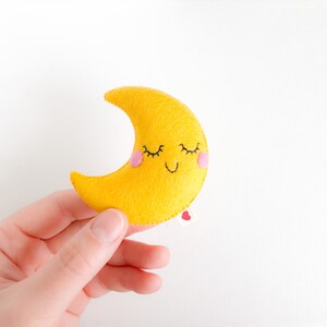 I Love You to the Moon and Back, Space Nursery, Handmade Toy, Half Moon ...