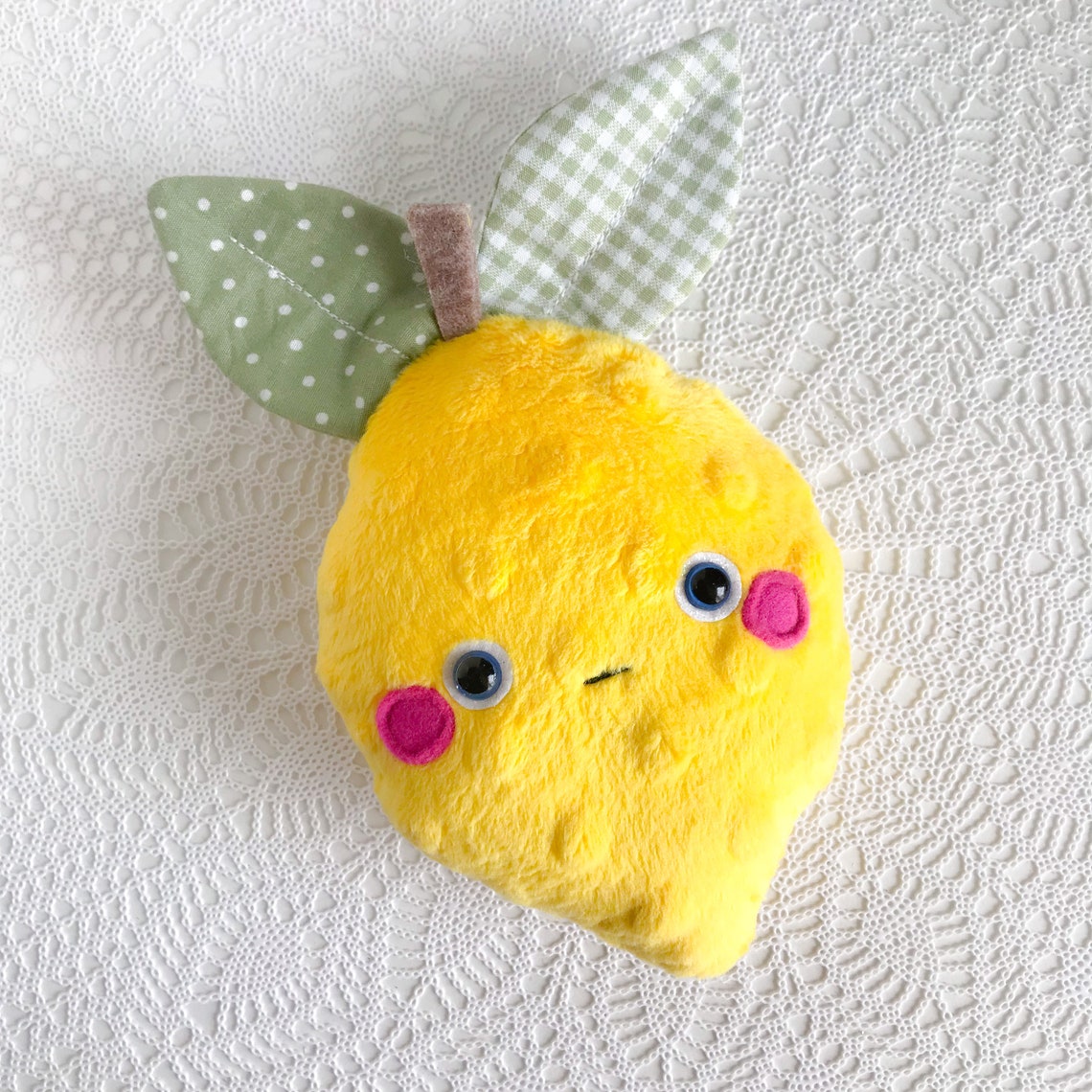 Lemon Plushie Soft Toy, Stuffed Food, Citrus Fruit, Kids Christmas Gift ...