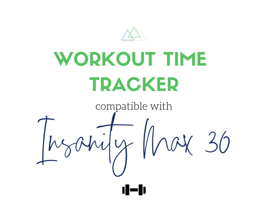 Time Tracker Excel Spreadsheet Compatible With Insanity Max | Etsy
