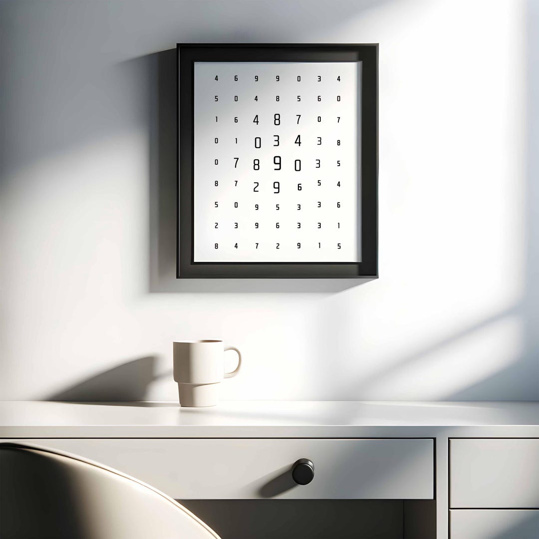 8x10 Digital Download | Severance Inspired Scary Numbers Print - Etsy