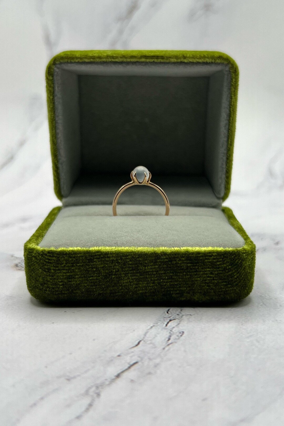 Antique Moonstone Orb Ring - Etsy