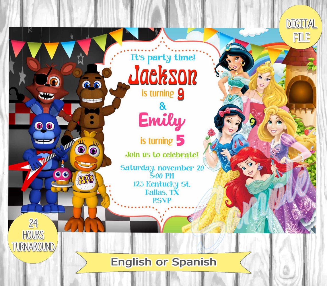 Sibling Invitation Twins Invite Invitacion Para Niño Y Niña - Etsy