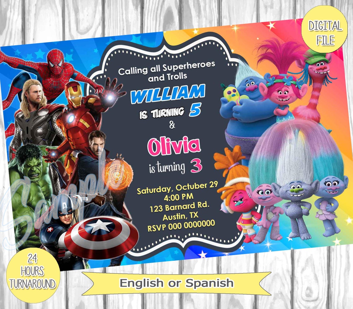 Sibling Invitation, Twins Invite, Invitacion Para Niño Y Niña, Sibling ...