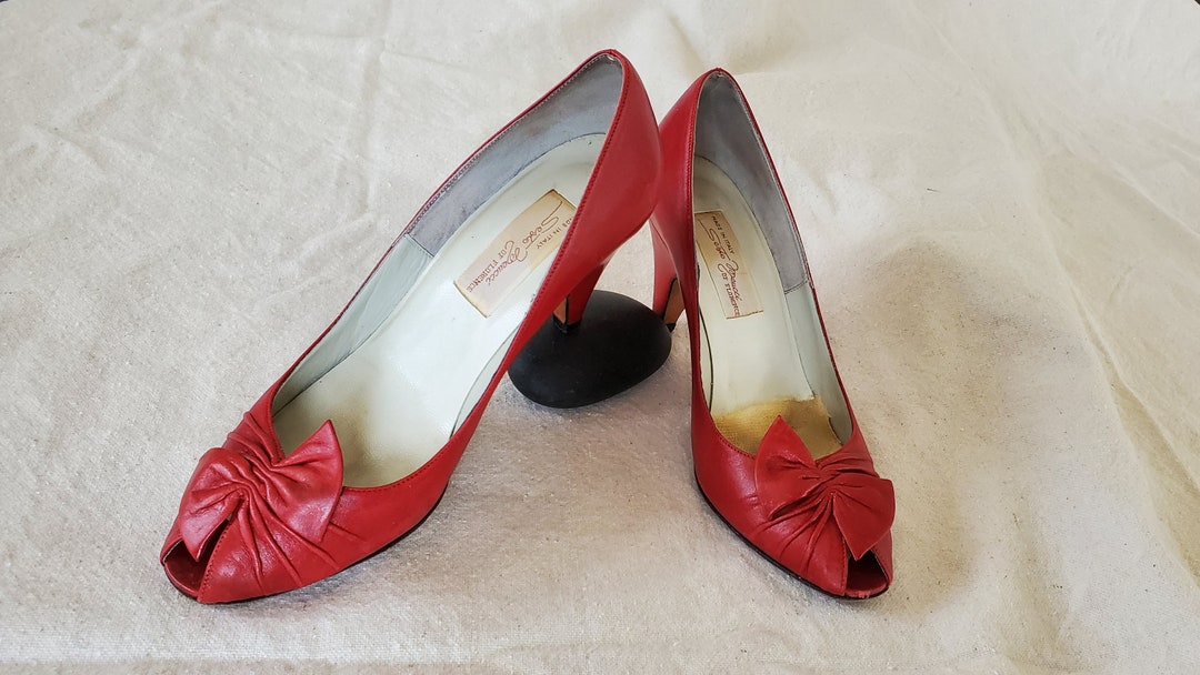 Sesto Mucci Ruby Red Vintage Heels-size 5 - Etsy