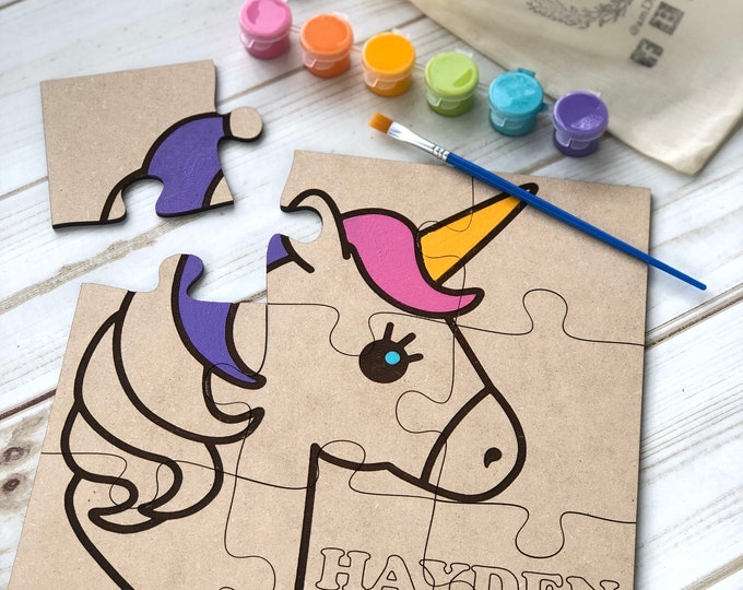 DIY Puzzle Kit, Personalized Paint A Puzzle, Crafts for Kids DIY Kids ...