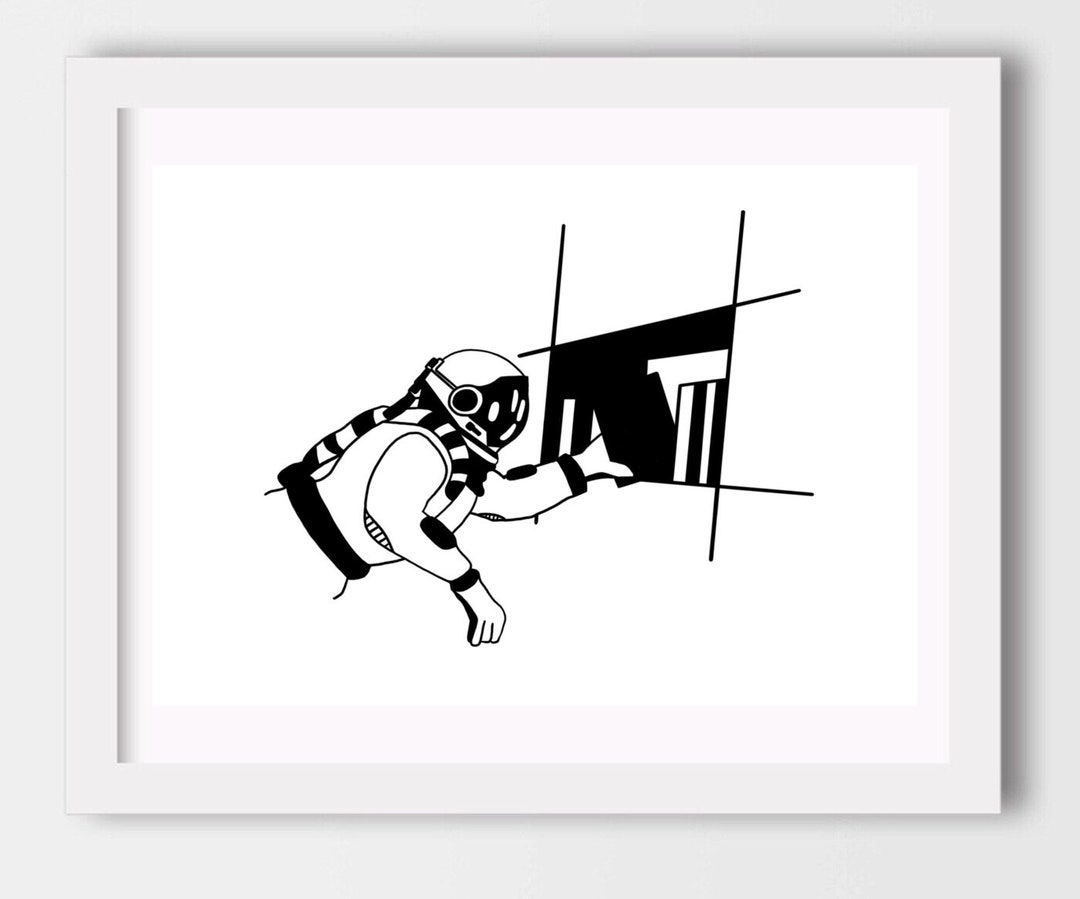 Interstellar Art Print, Minimalist Wall Art, Space Wall Art, Sci-fi ...