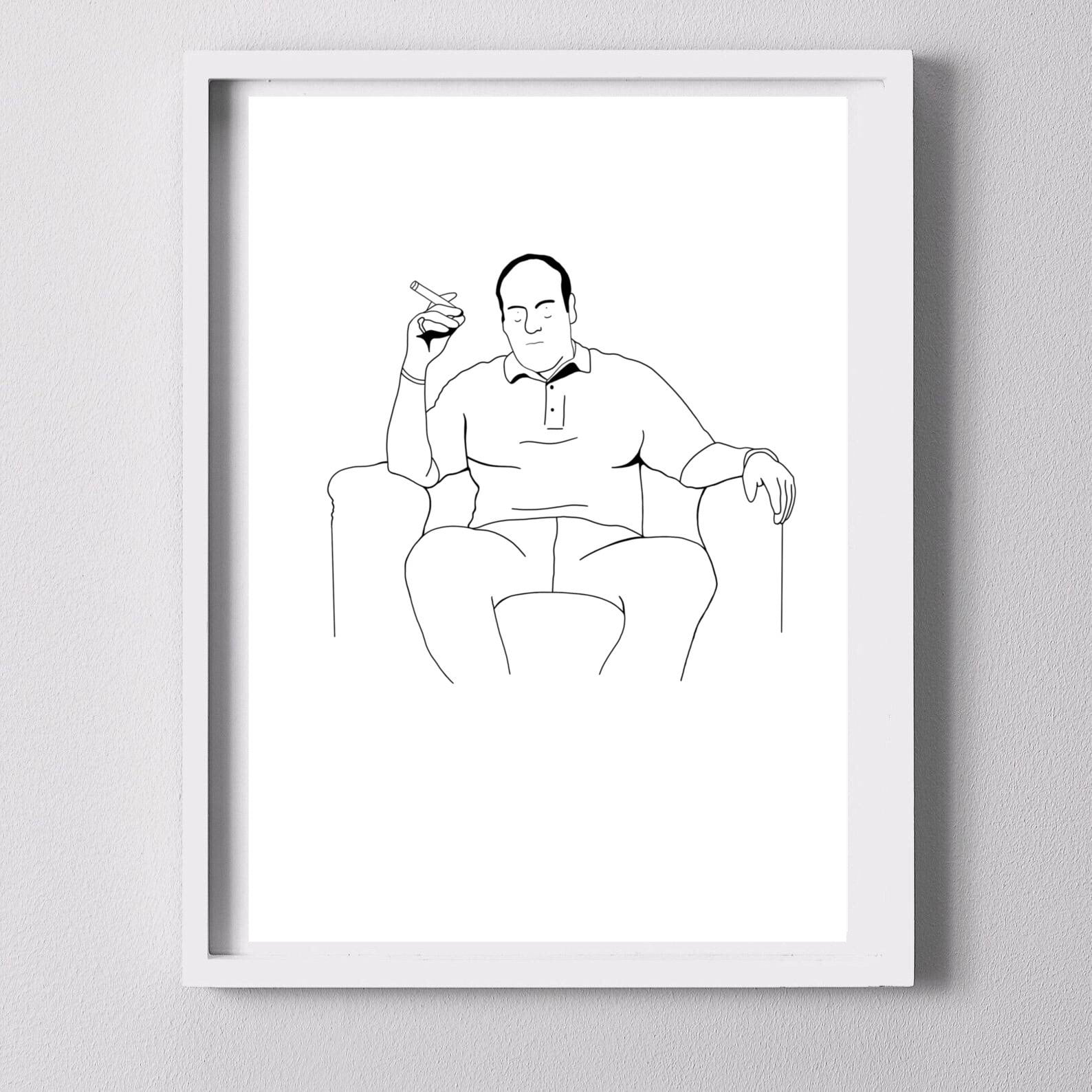 The Sopranos Art Print, Tony Soprano Inspired Print, TV Art, the ...