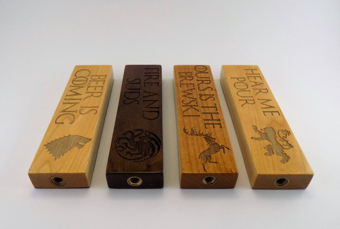 Game of Thrones Tap Handles Wooden Tap Handles Unique Tap | Etsy