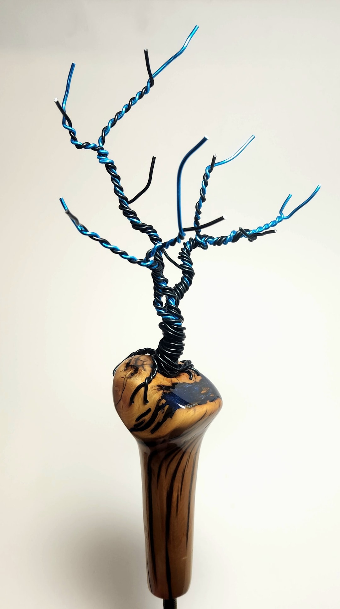 Wood Tap Handle - Wire Tree - Epoxy Resin - Beer Tap Handle - Kegerator ...