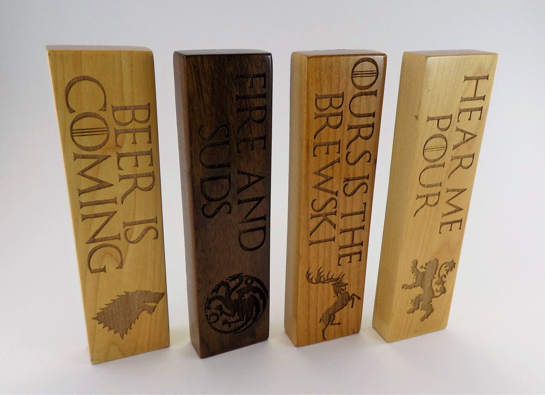 Game of Thrones Tap Handles - Wooden Tap Handles - Unique Tap Handles ...