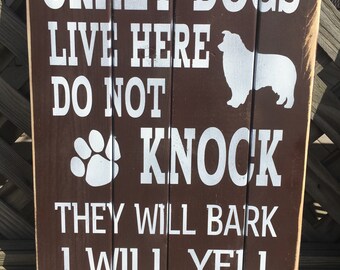 Dogs live here sign | Etsy