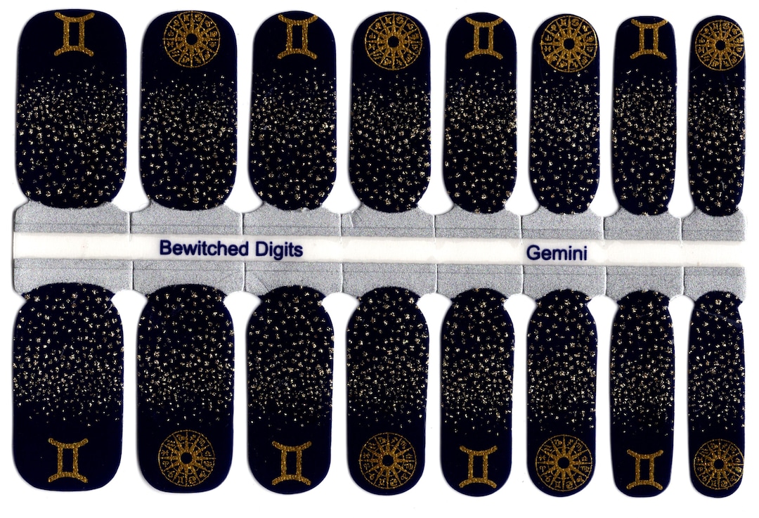 Gemini Designer Nail Polish Wraps - Etsy