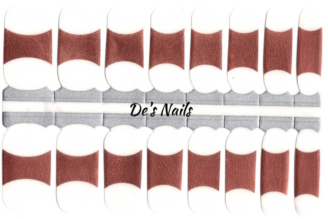 Rose Gold Tips Clear Overlay Nail Polish Wraps - Etsy