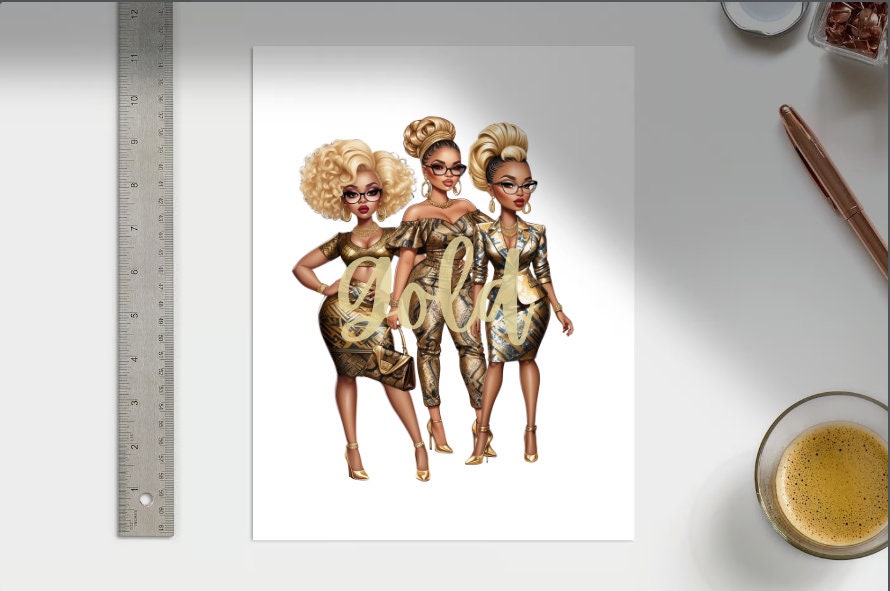 Empowered Black Women Digital PNG Clipart black Ai Art Digital Download ...
