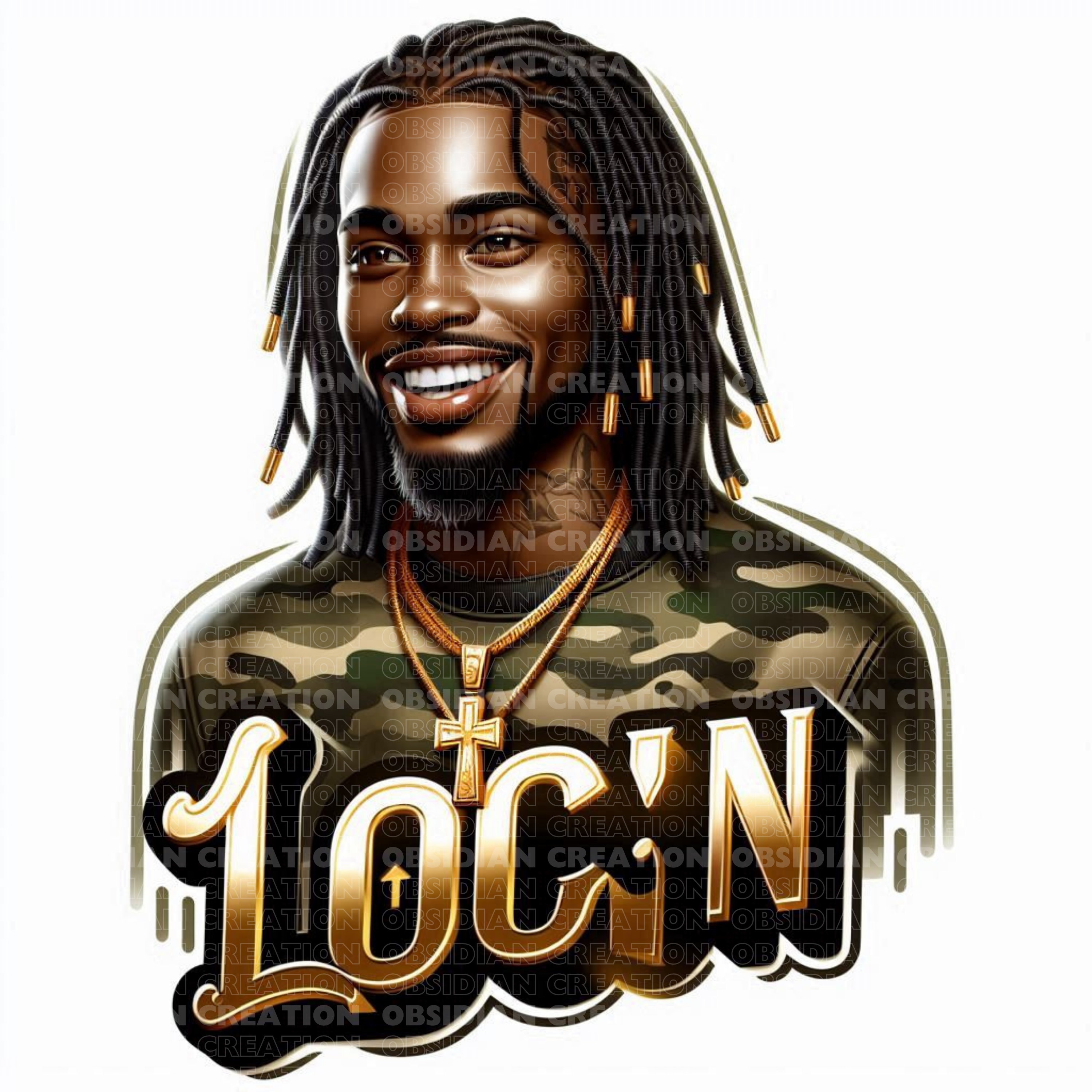 Black Man With Loc Afro Dreadlocks Clipart African American Hair ...