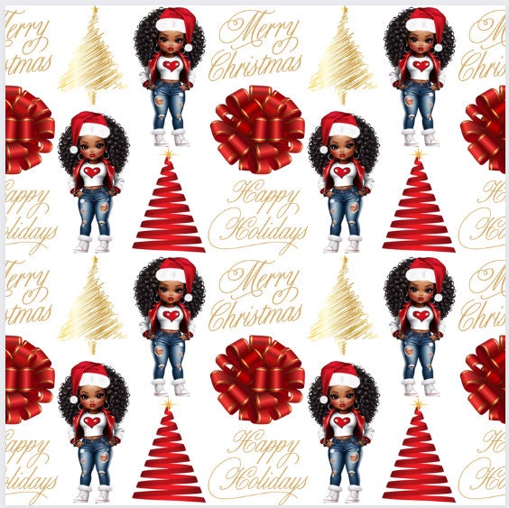 Printable Seamless Pattern Digital Art Printable unique Christmas 5 ...