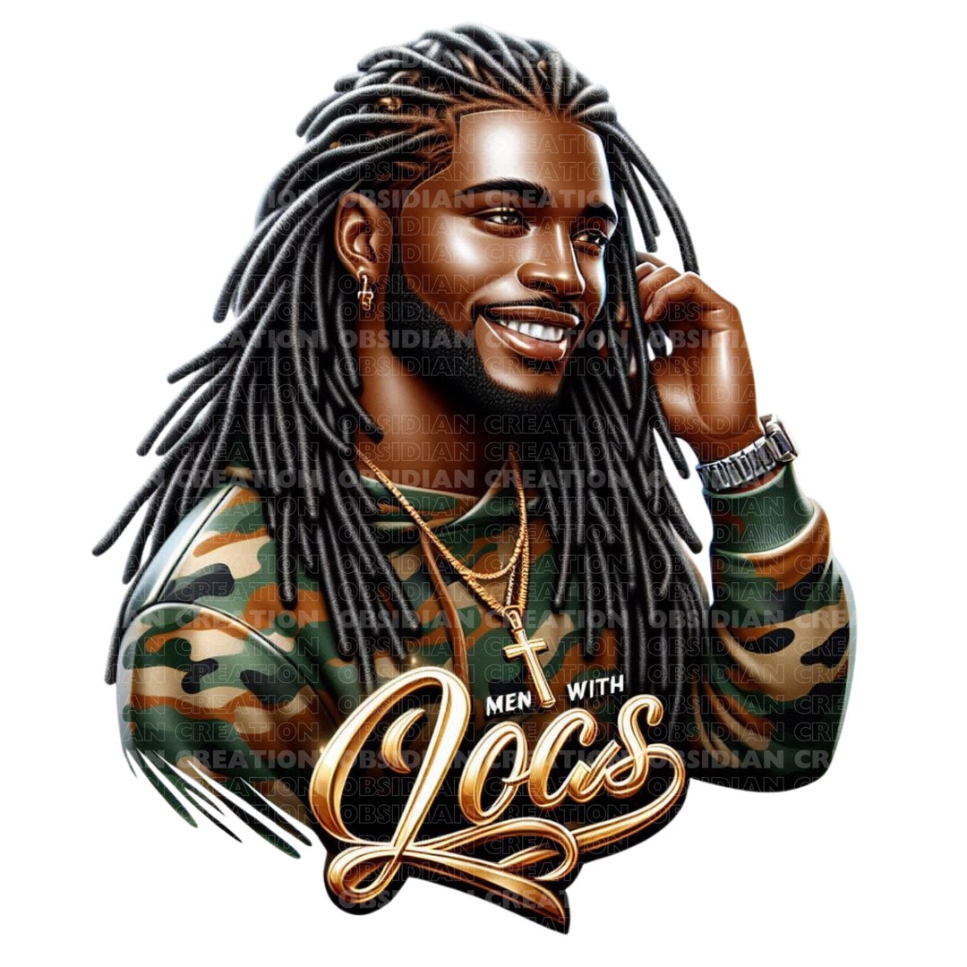Black Man With Loc | Afro Dreadlocks Clipart | African American Hair ...