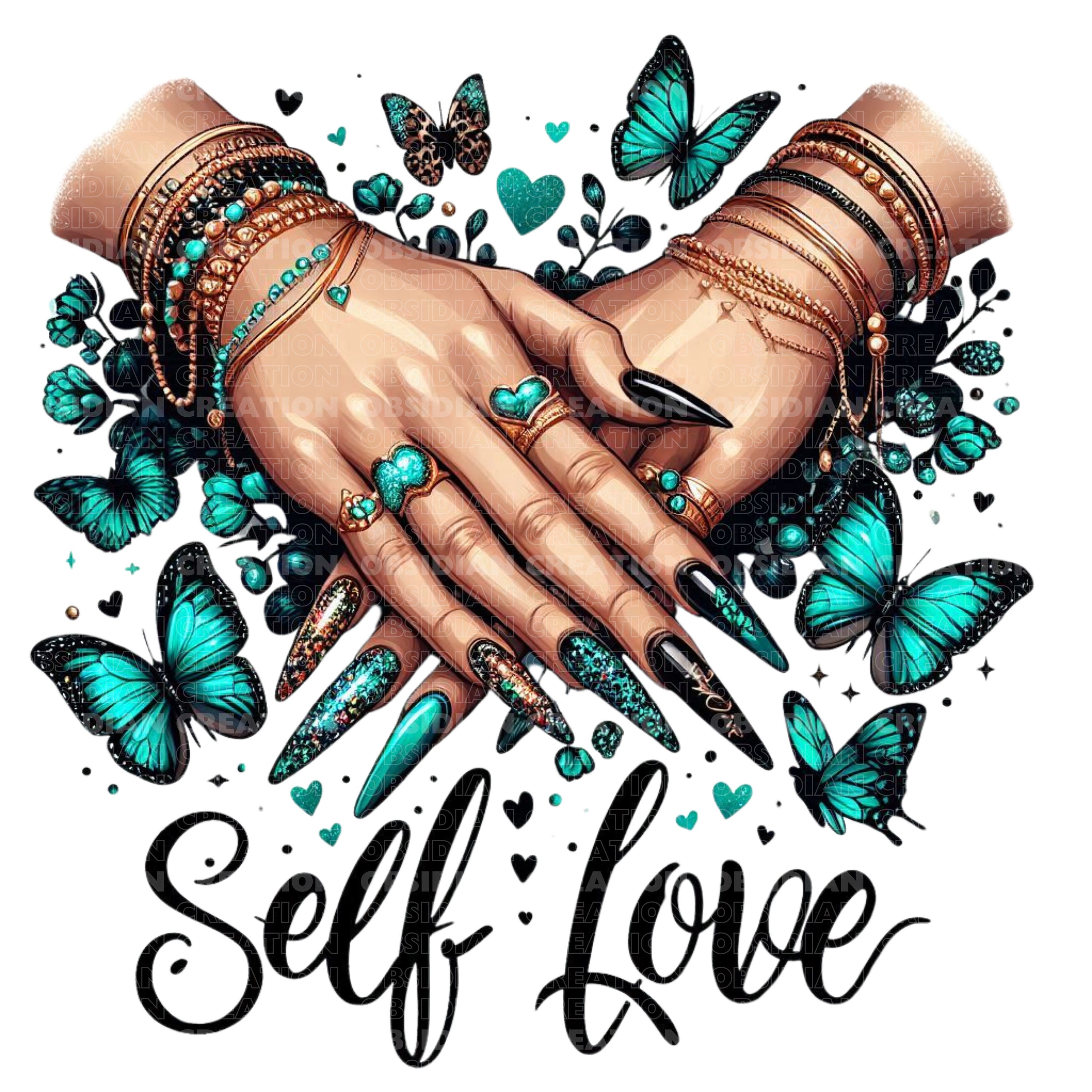 Woman Self Love Nails Png | Self Love Clipart | Inspirational Self Care ...