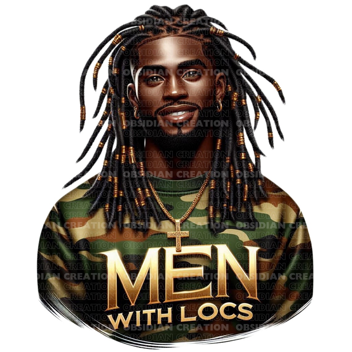 Black Man With Loc | Afro Dreadlocks Clipart | African American Hair ...
