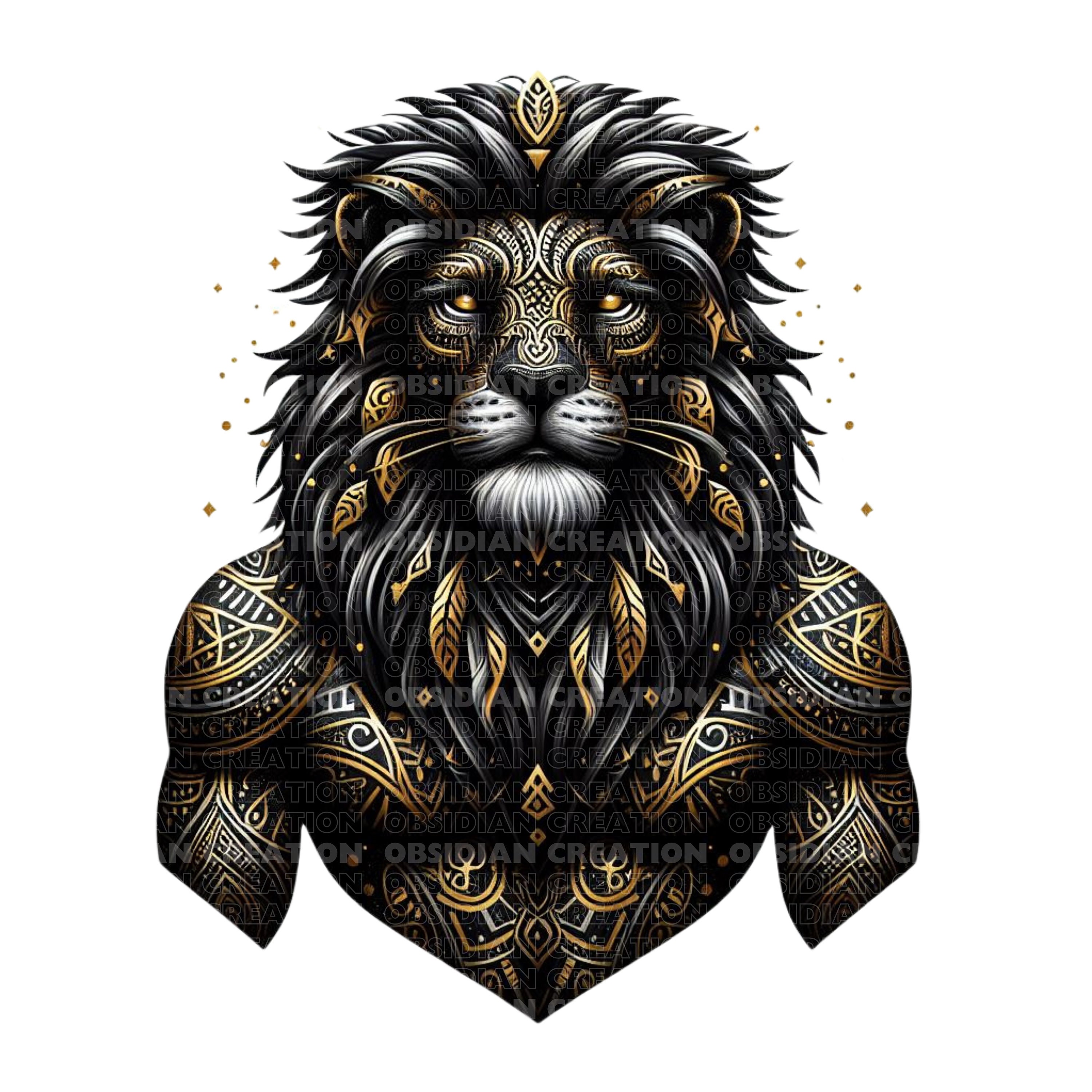 African Clipart Lion Clipart Majestic Lion Illustration Digital ...