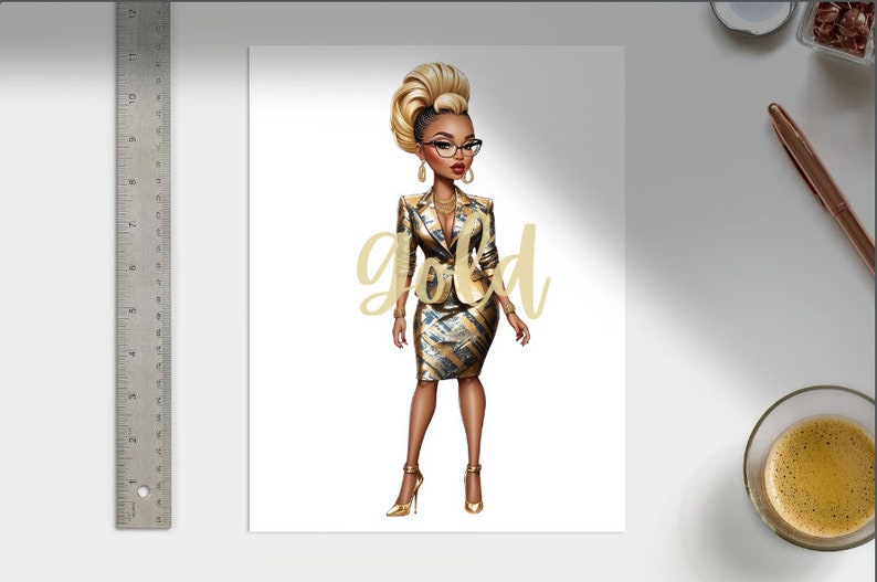 Empowered Black Women Digital PNG Clipart black Ai Art Digital Download ...