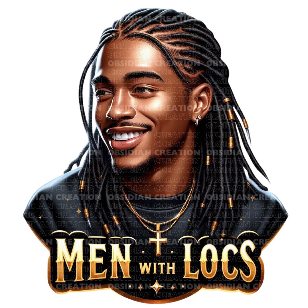 Black Man With Loc | Afro Dreadlocks Clipart | African American Hair ...