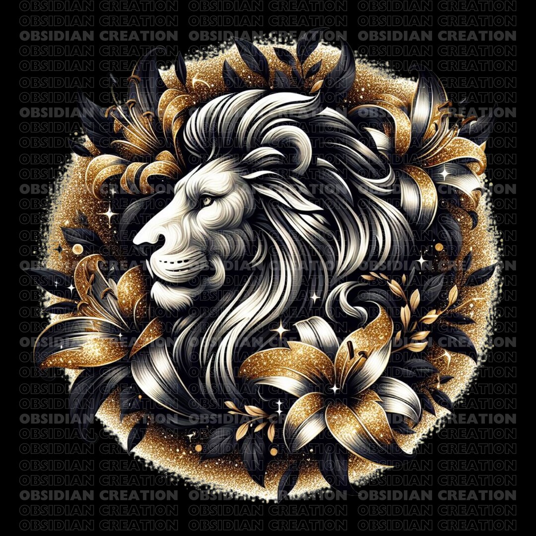 African Clipart | Lion Clipart | Majestic Lion Illustration | Digital ...