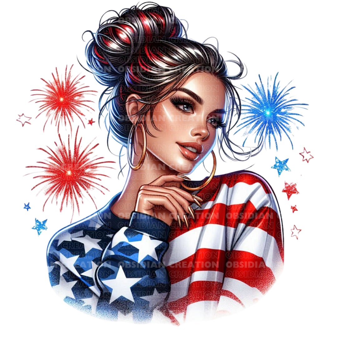 Independence Day July 4th Clipart | Celebratory Illustration | Digital ...