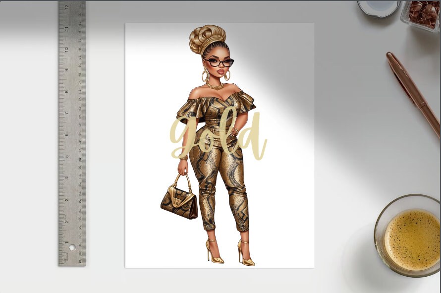 Empowered Black Women Digital PNG Clipart black Ai Art Digital Download ...