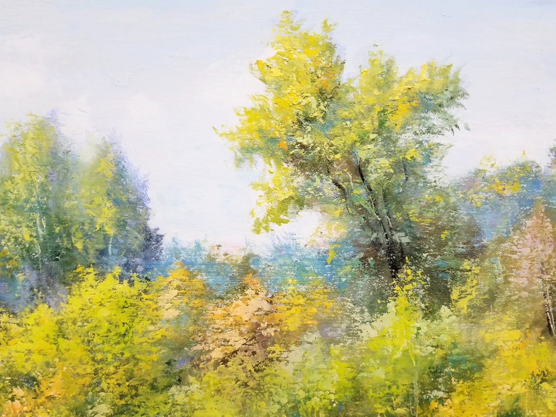 Summer Landscape Painting, Nature Paintings on Canvas, Landscape Oil ...