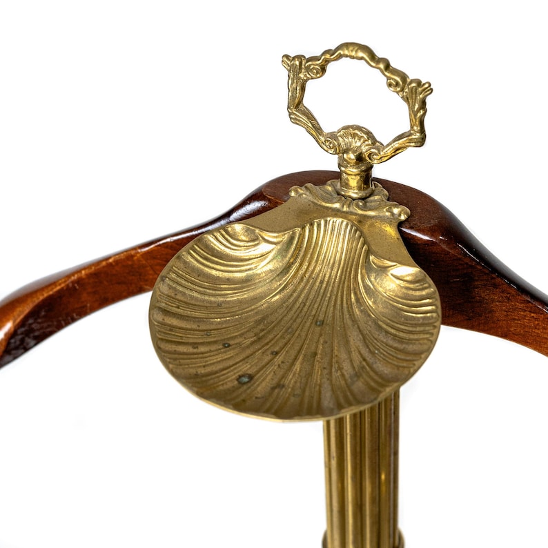 Vintage Italian Valet Butler Clothes Hanger Lacquered Wood Shoulder ...