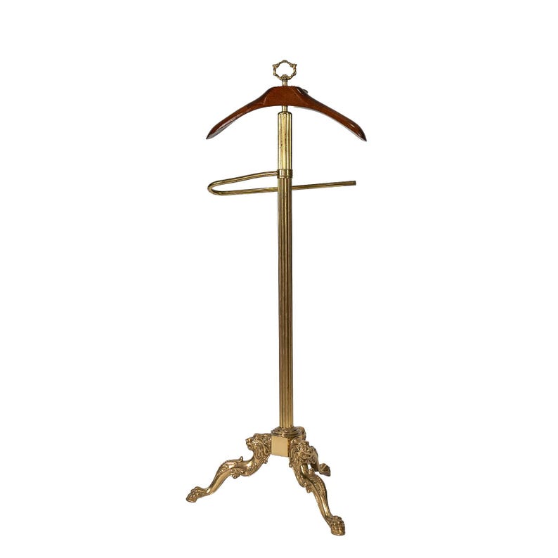 Vintage Italian Valet Butler Clothes Hanger Lacquered Wood Shoulder ...