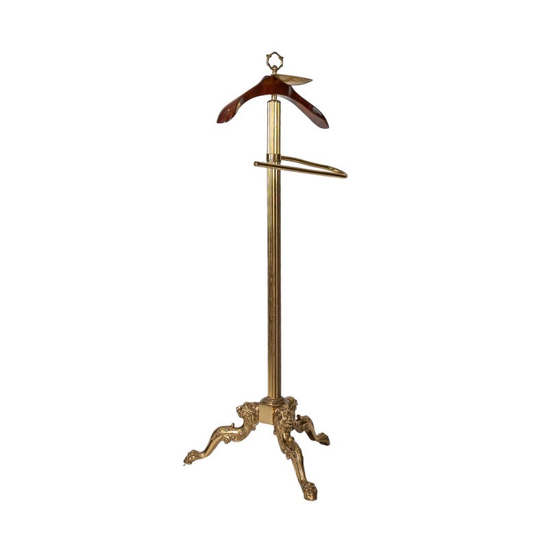 Vintage Italian Valet Butler Clothes Hanger Lacquered Wood Shoulder ...