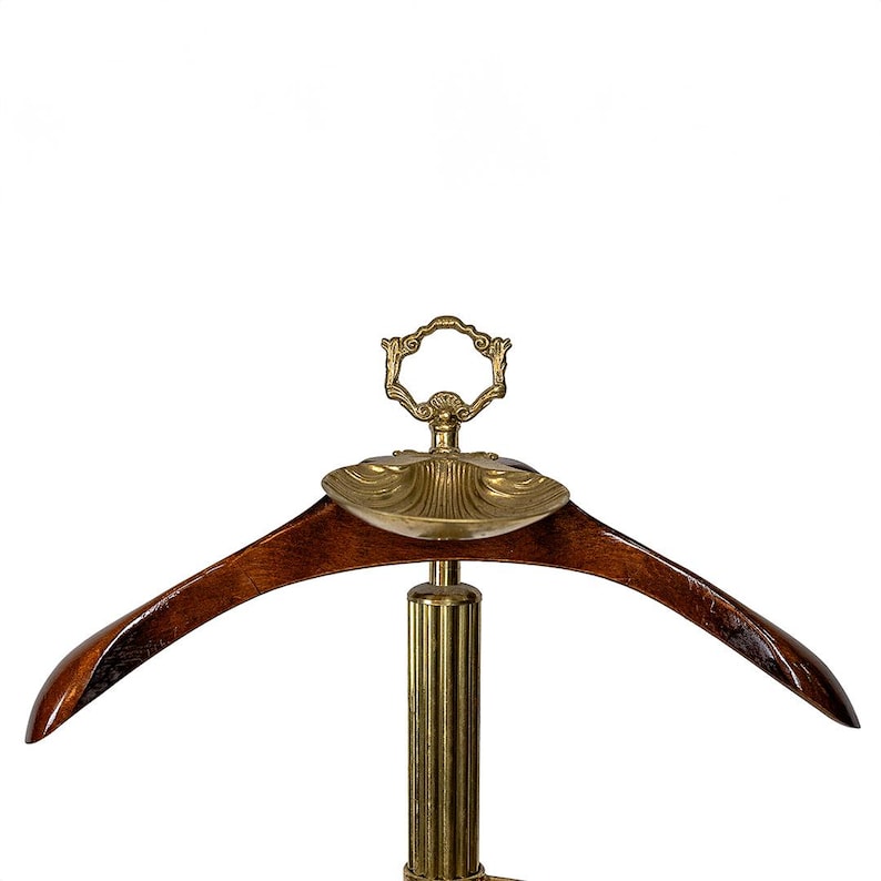 Vintage Italian Valet Butler Clothes Hanger Lacquered Wood Shoulder ...