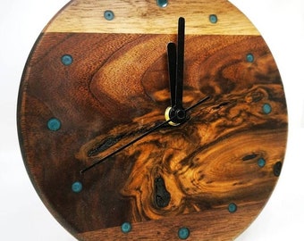 Wood resin clock | Etsy