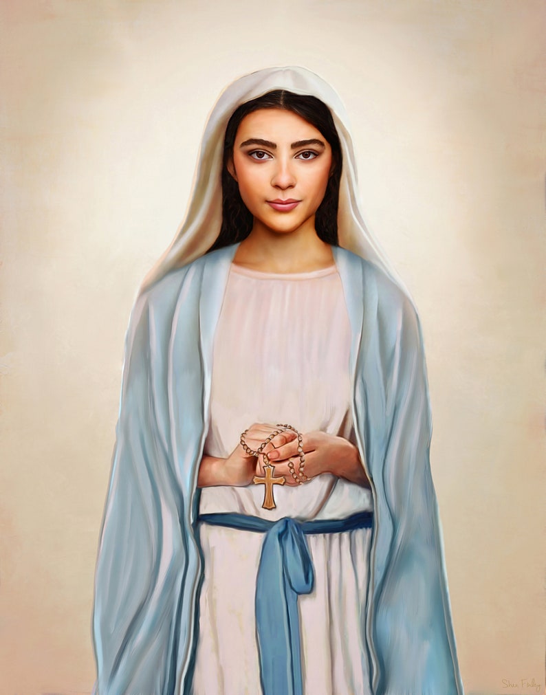 Saint Mary Painting | Mother Mary | Artwork | Wall Decor | Printable ...